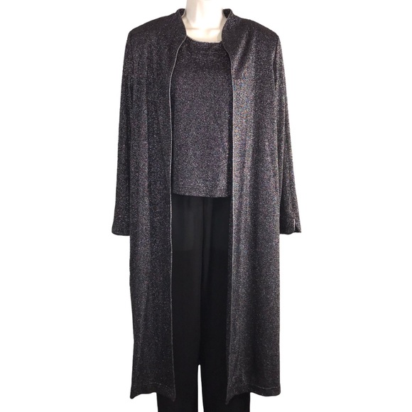 Vintage | Jackets & Coats | Vtg Two Piece Silver Bling Duster And Tank ...